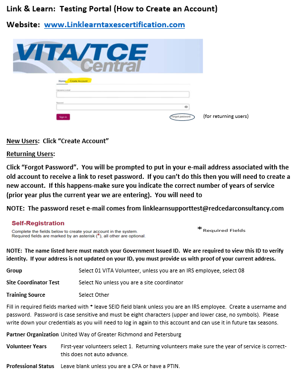 VITA Training - United Way of Greater Richmond & Petersburg